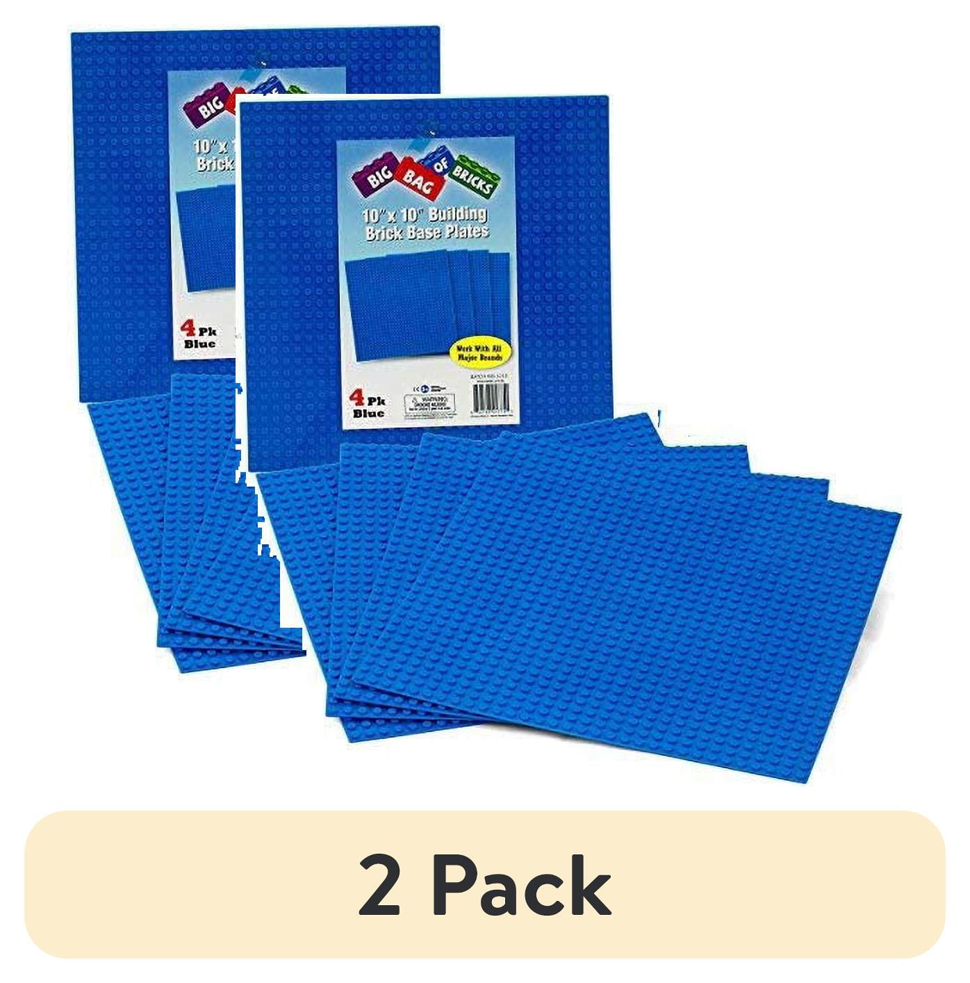(2 pack) SCS Direct Brick Building Base Plates - Large 10"x10" Blue ...