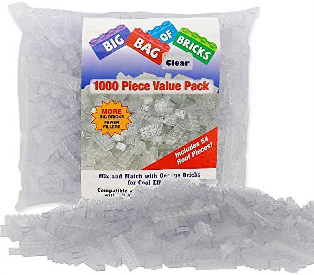 SCS Direct Building Bricks - 1000 Pc Big Bag of Bricks Bulk Unique ...