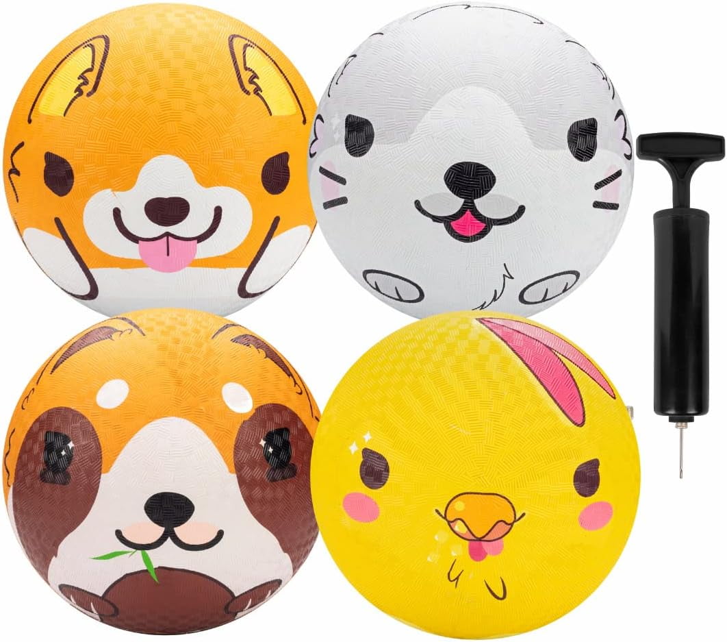 SCS Direct Gaga Pet Themed Playground Balls (8.5 inches) w Air Pump ...