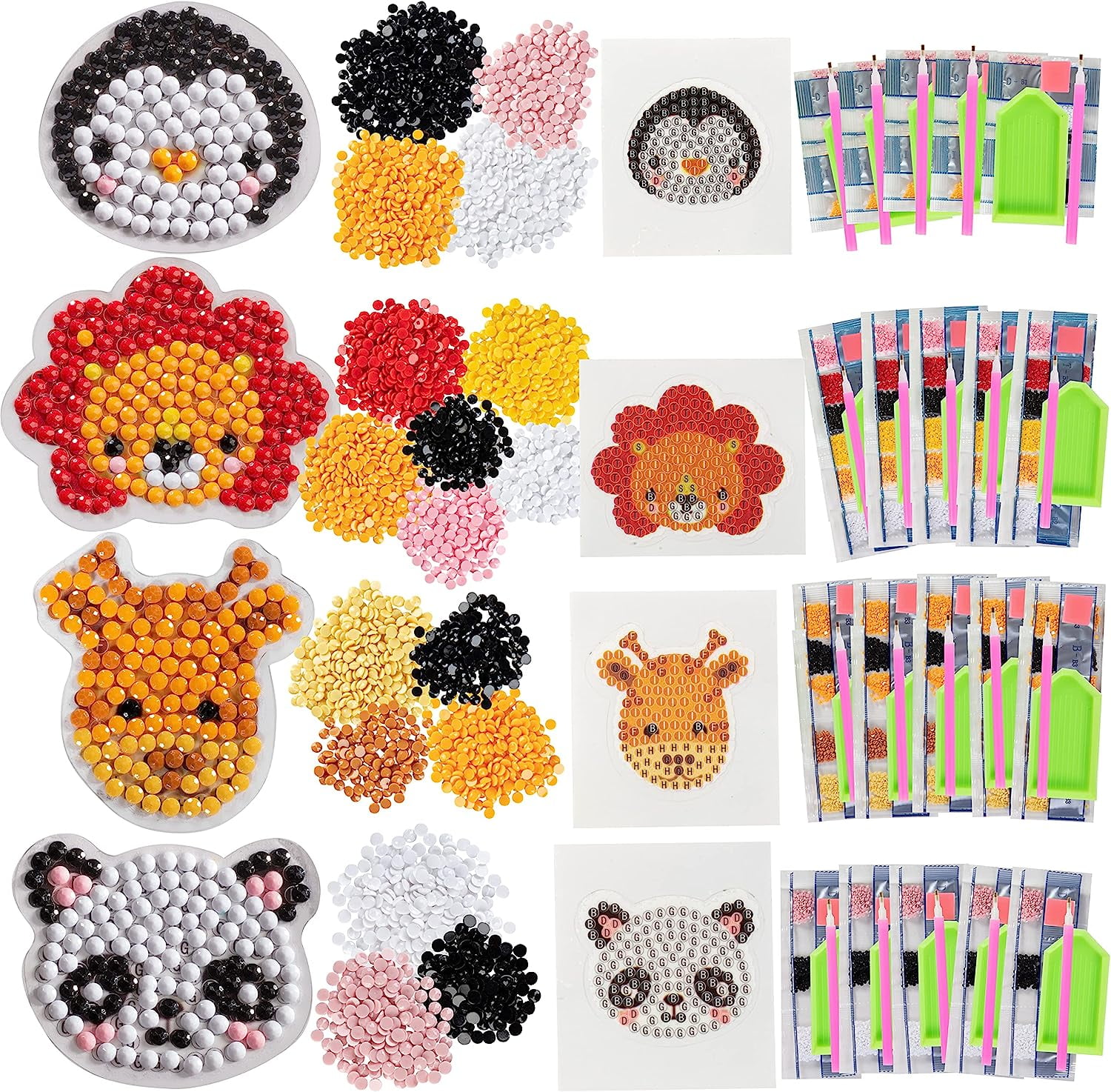 SCS Direct Kids Birthday Party Diamond Gem Painting Craft Favor Kits ...