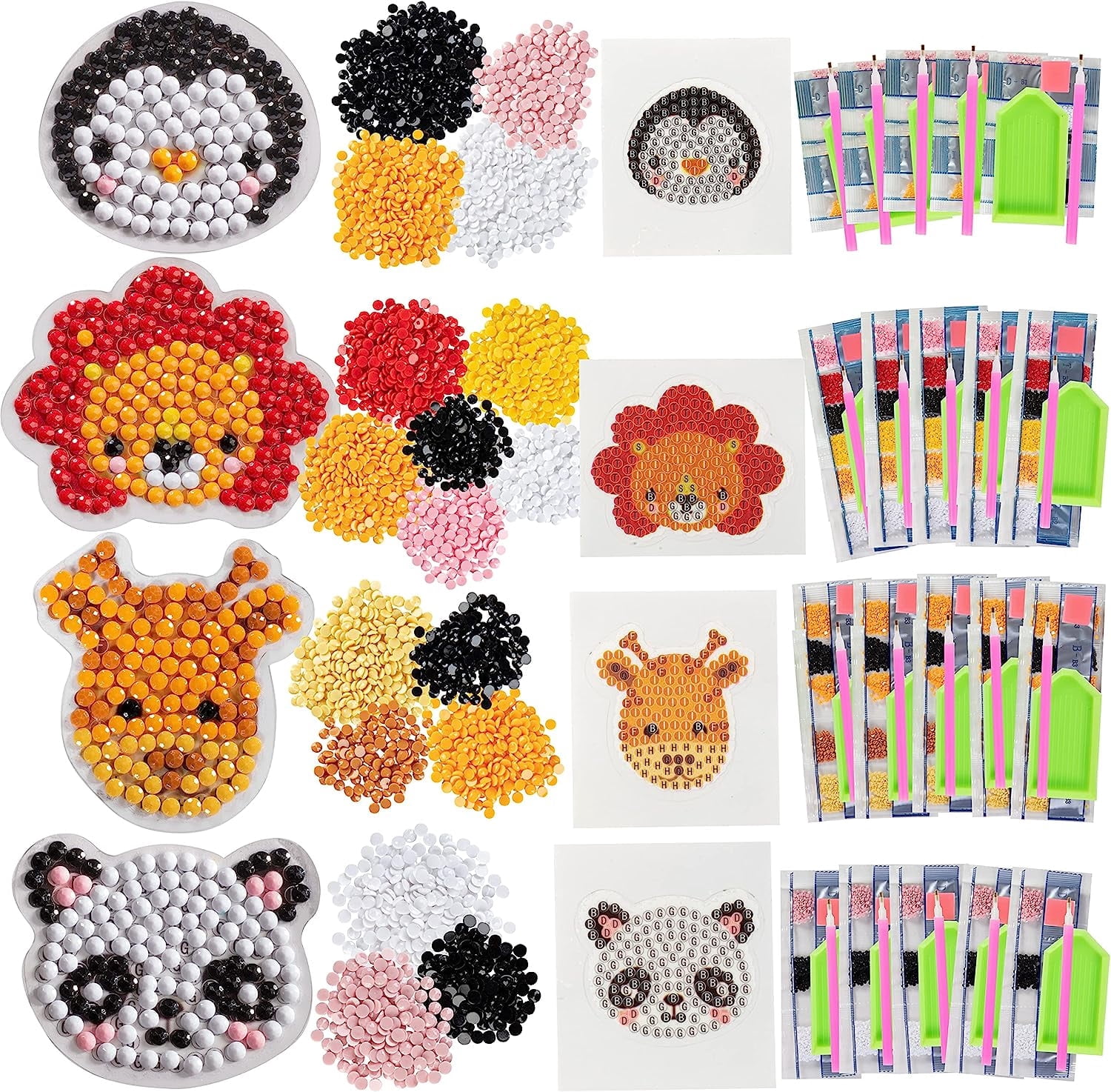 SCS Direct Kids Birthday Party Diamond Gem Painting Craft Favor Kits ...