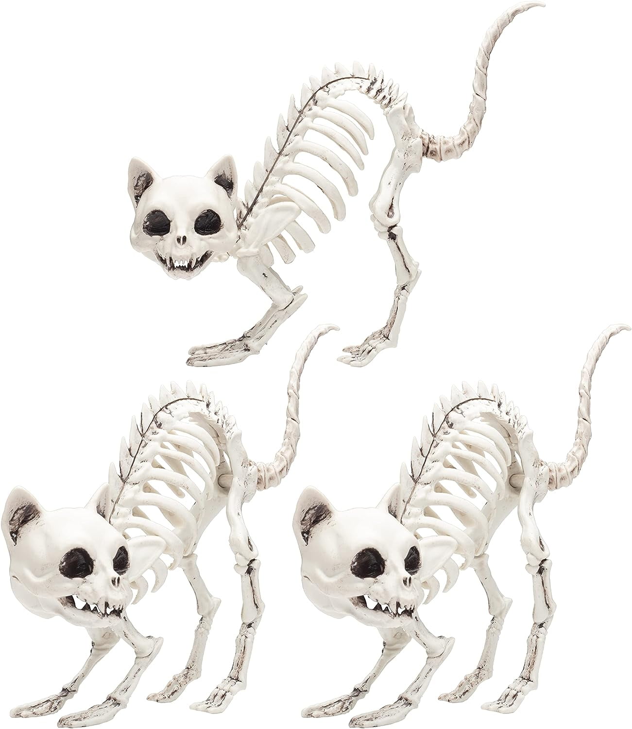 Kitten Skeleton Decoration (3 Pack)-7.5" Long-Weather Resistant ...