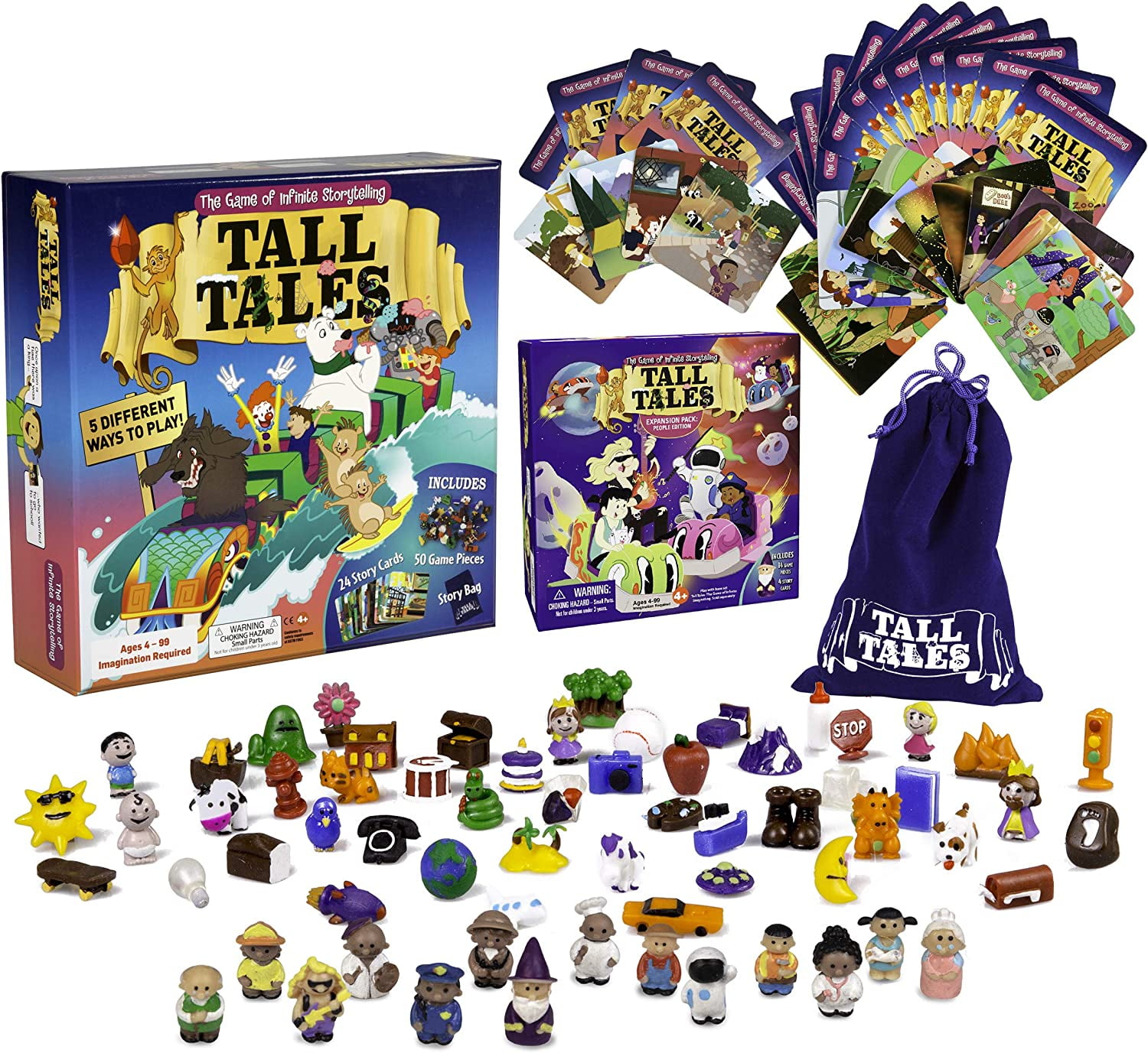 SCS Direct, Tall Tales Board Game & Expansion Combo Pack (93 Piece Set ...