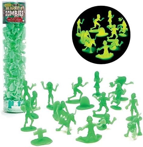Zombie Action Figures - 100 Glow in The Dark Zombies with 14 Unique ...