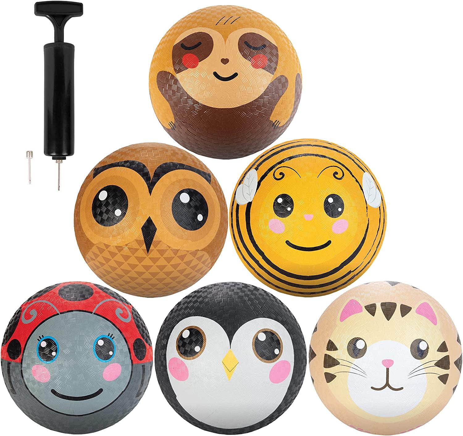 SCS DirectAnimal Playground Balls 8.5" (6 Pack) - W Pump - Textured ...