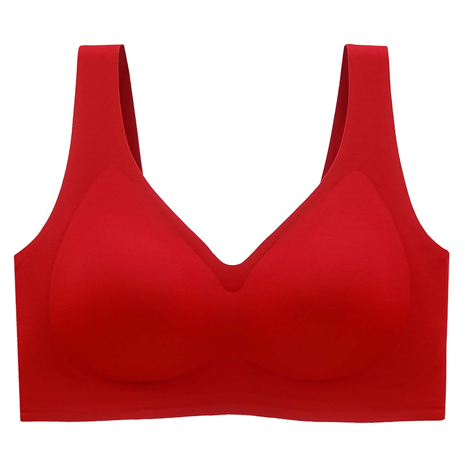 SCSAlgin Plus Size Wireless Full Coverage Bra Back Smoothing Seamless ...