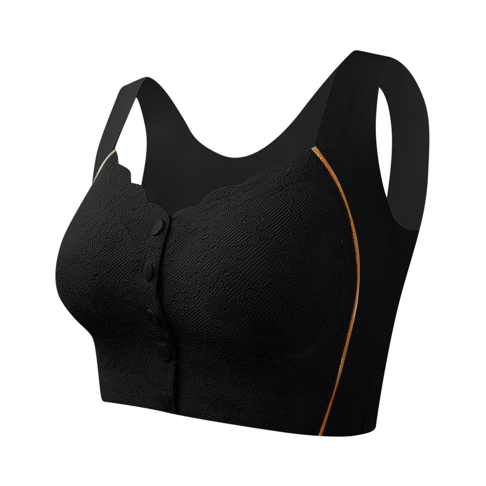 SCSAlgin Women's Wireless Convenient Front Close Cotton Bra Push Up ...