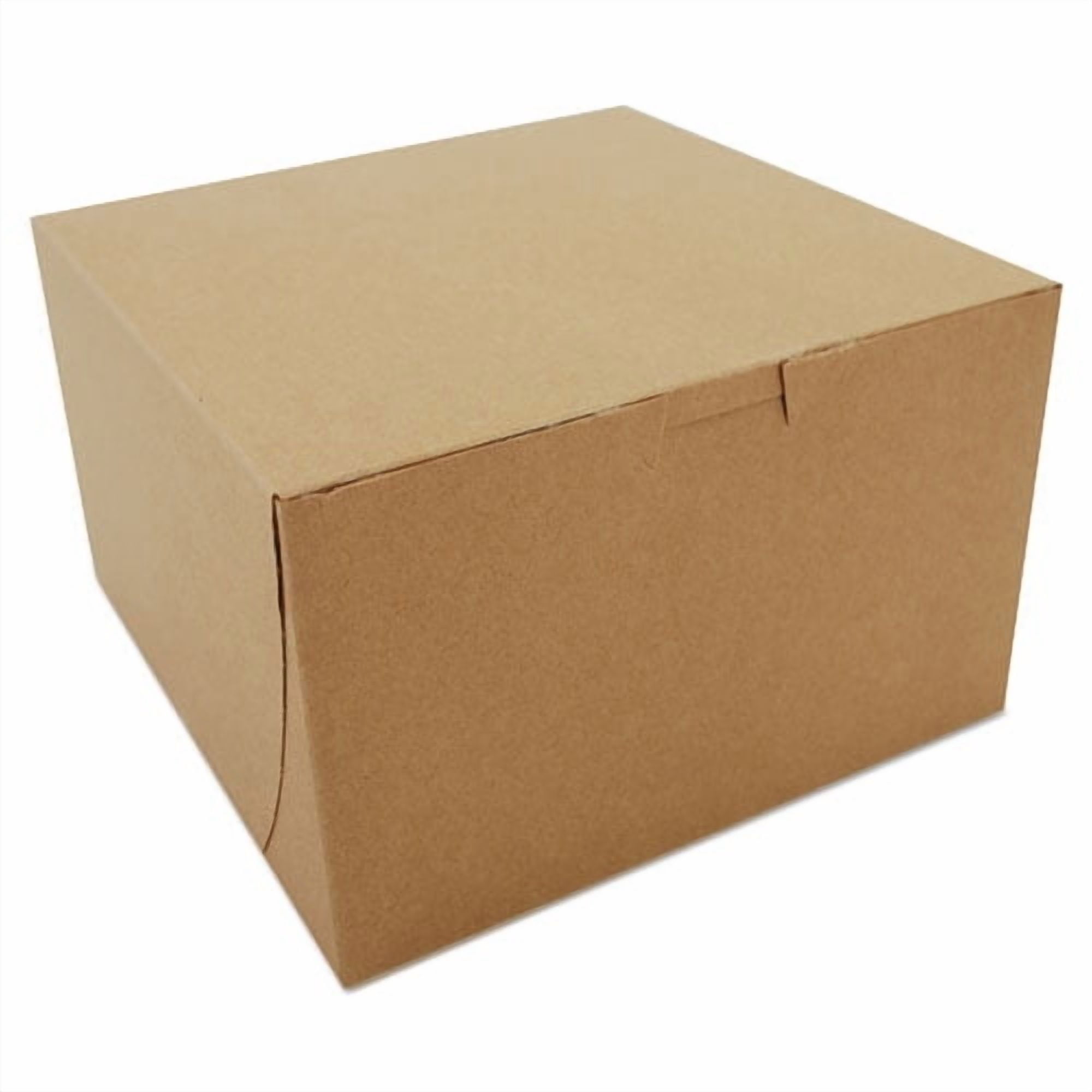 Bakery Boxes, Kraft, Paperboard, 8 x 8 x 5, 100/Carton - Walmart.com