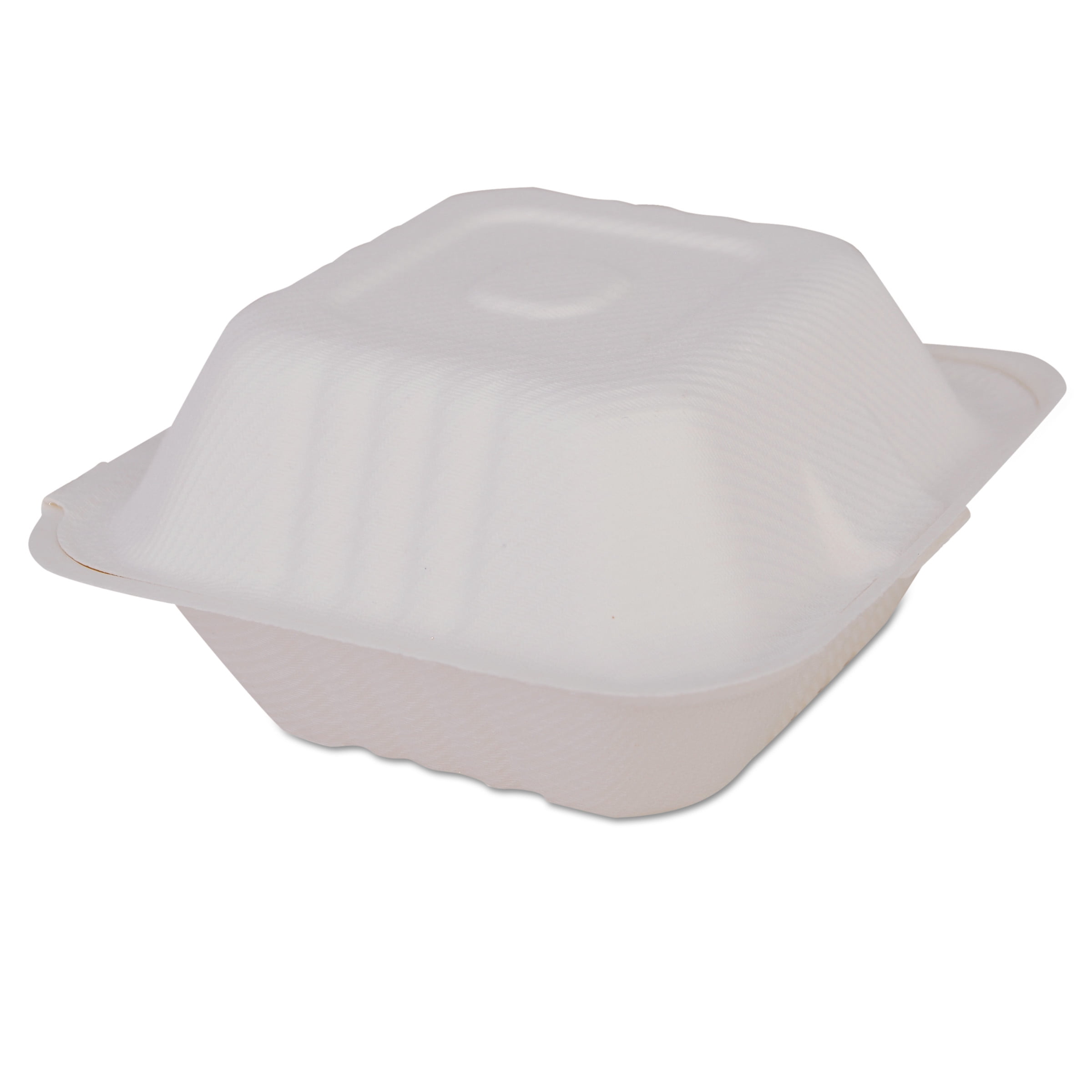 SCT ChampWare Molded-Fiber Clamshell Containers, 6w x 6d x 3h, White ...