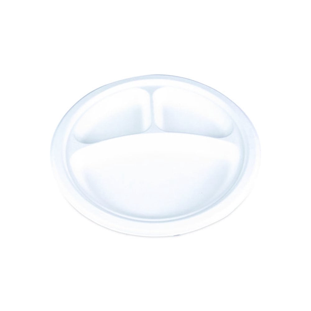 10 in. Diameter 3-Compartment ChampWare Molded Fiber Plate Tableware ...
