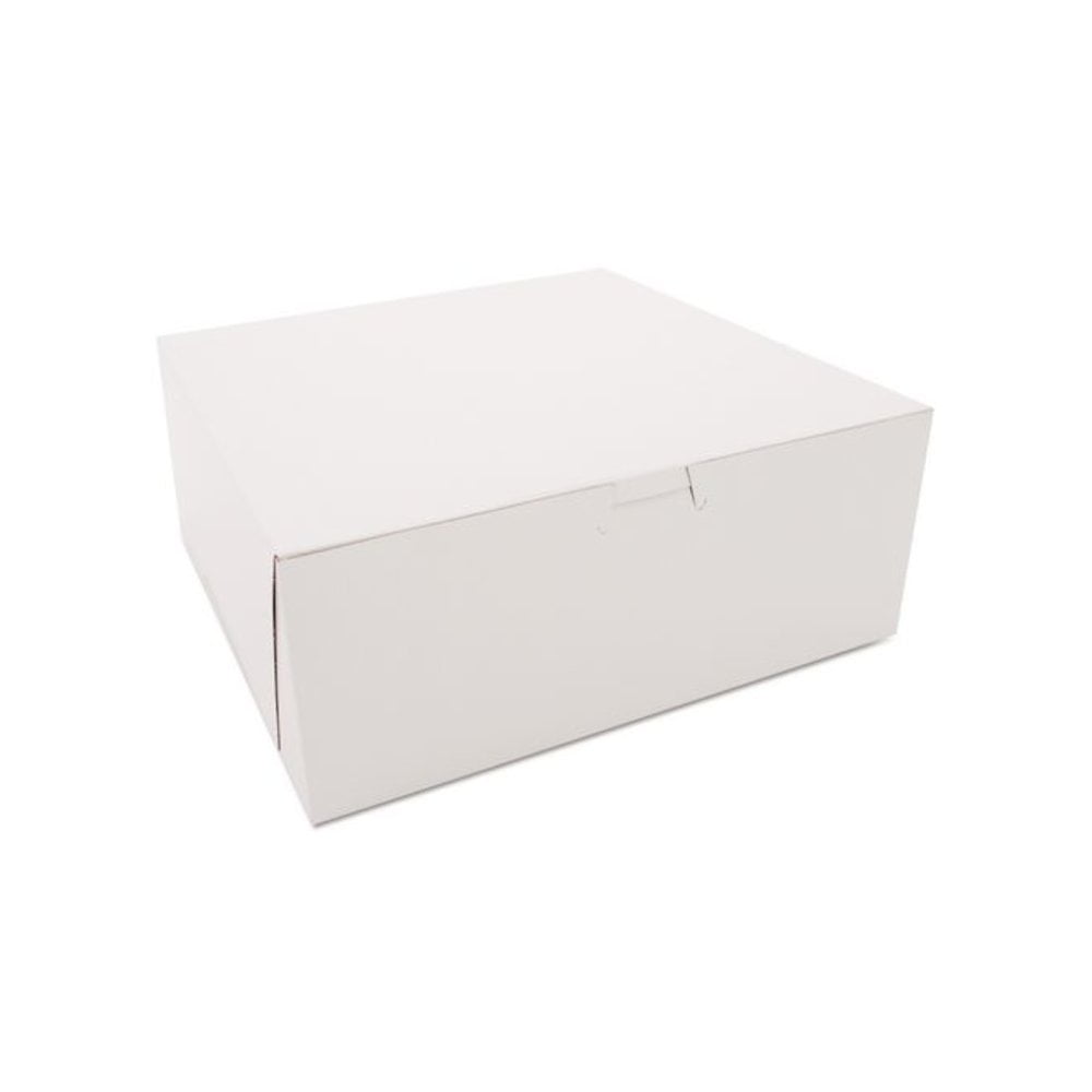 SCT White One-Piece Non-Window Bakery Boxes, 10 x 10 x 4, White, Paper ...