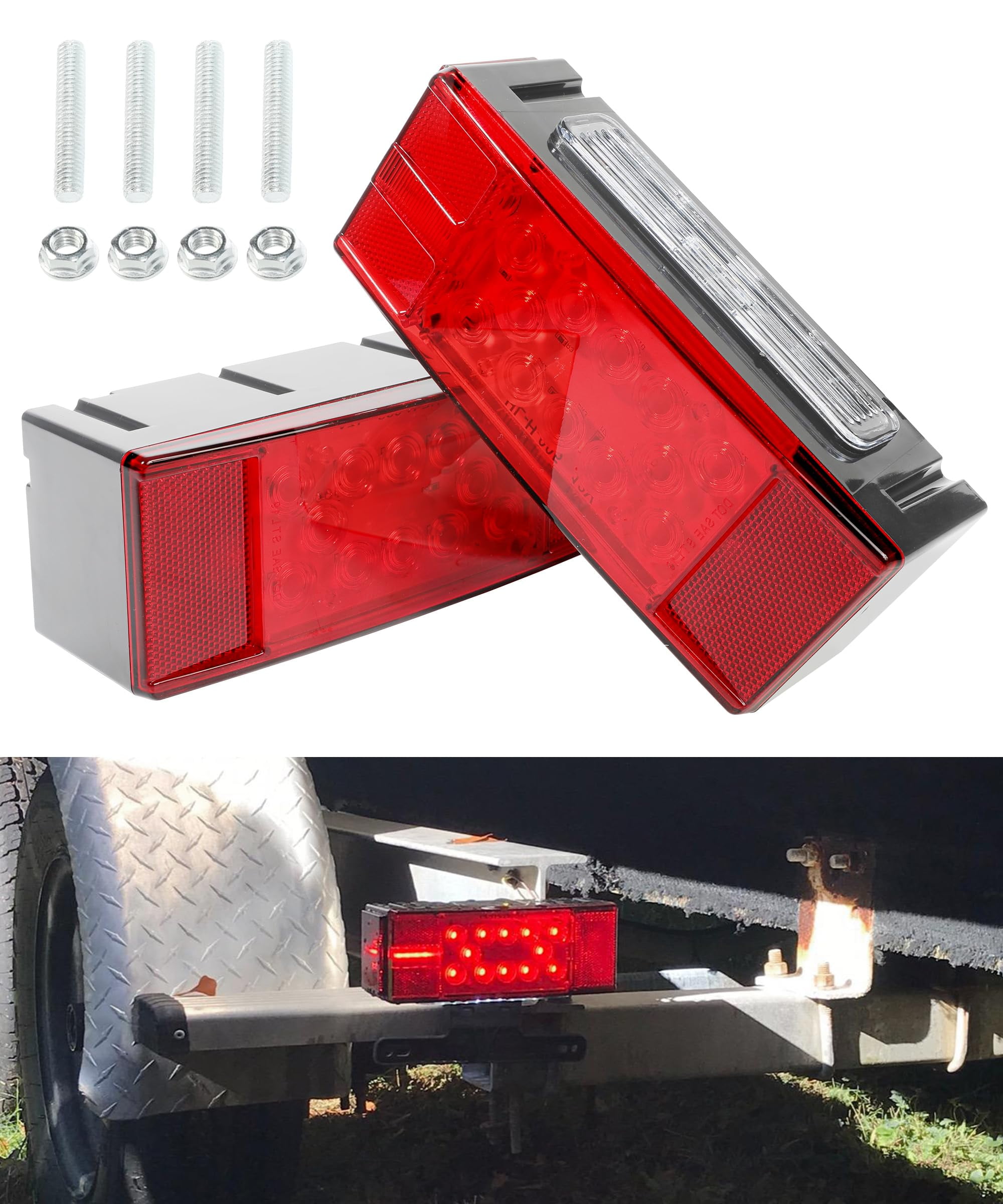 SCUARI 2PCS Trailer Lights,Trailer DHF10 Light Kit,LED Trailer Lights ...