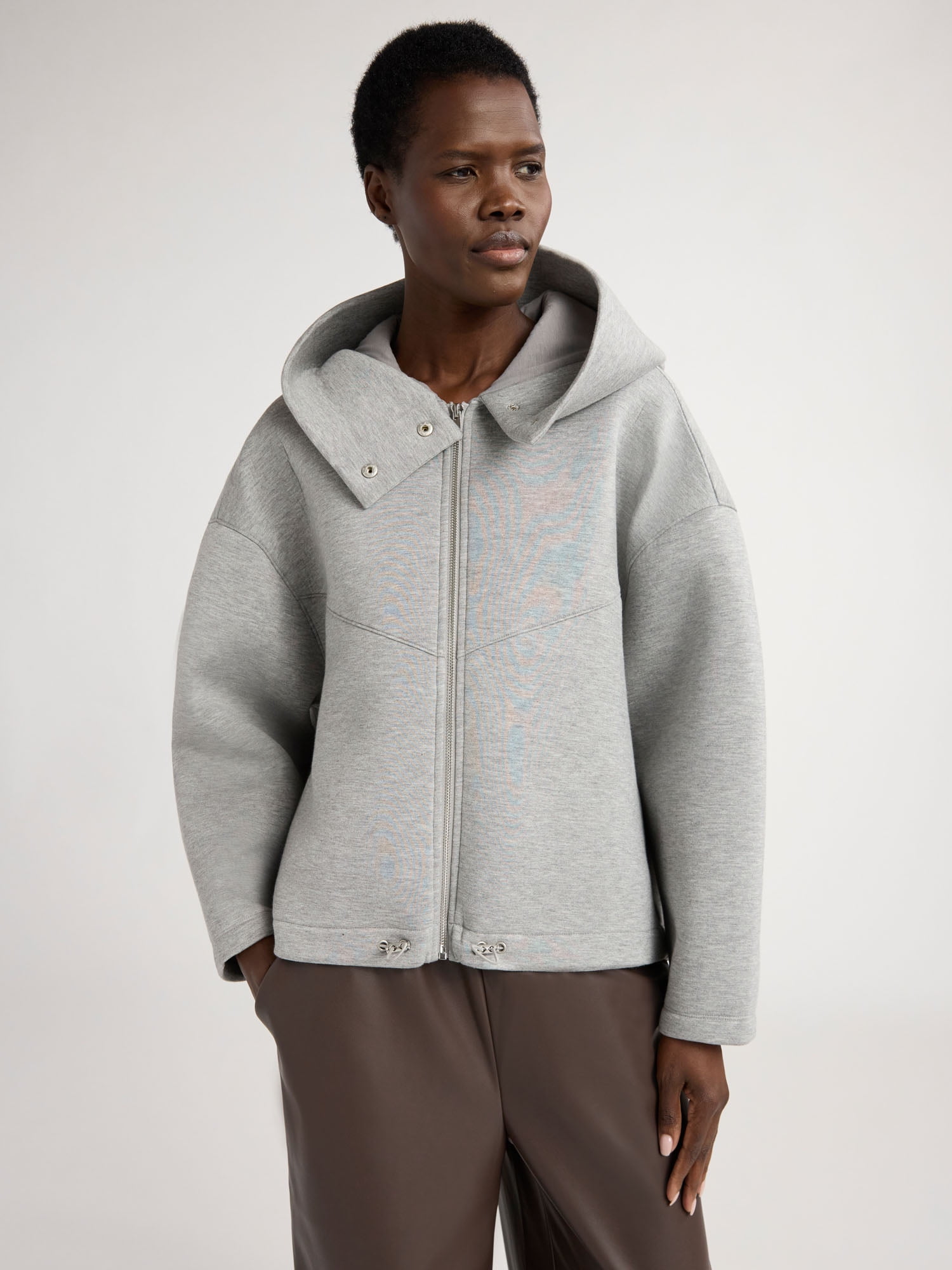 Scoop Women’s and Women's Plus Scuba Knit Hooded Jacket, Sizes XS-4X ...