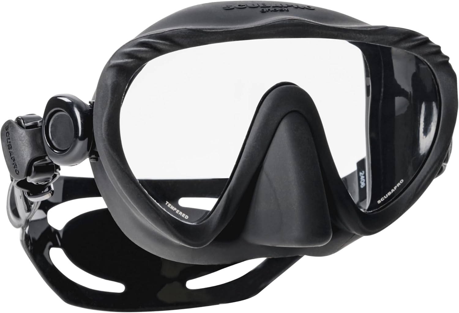 SCUBAPRO Ghost Scuba Dive Mask, Low-Volume Frameless Design w/Ultra Clear Single Lens, Silicone ...