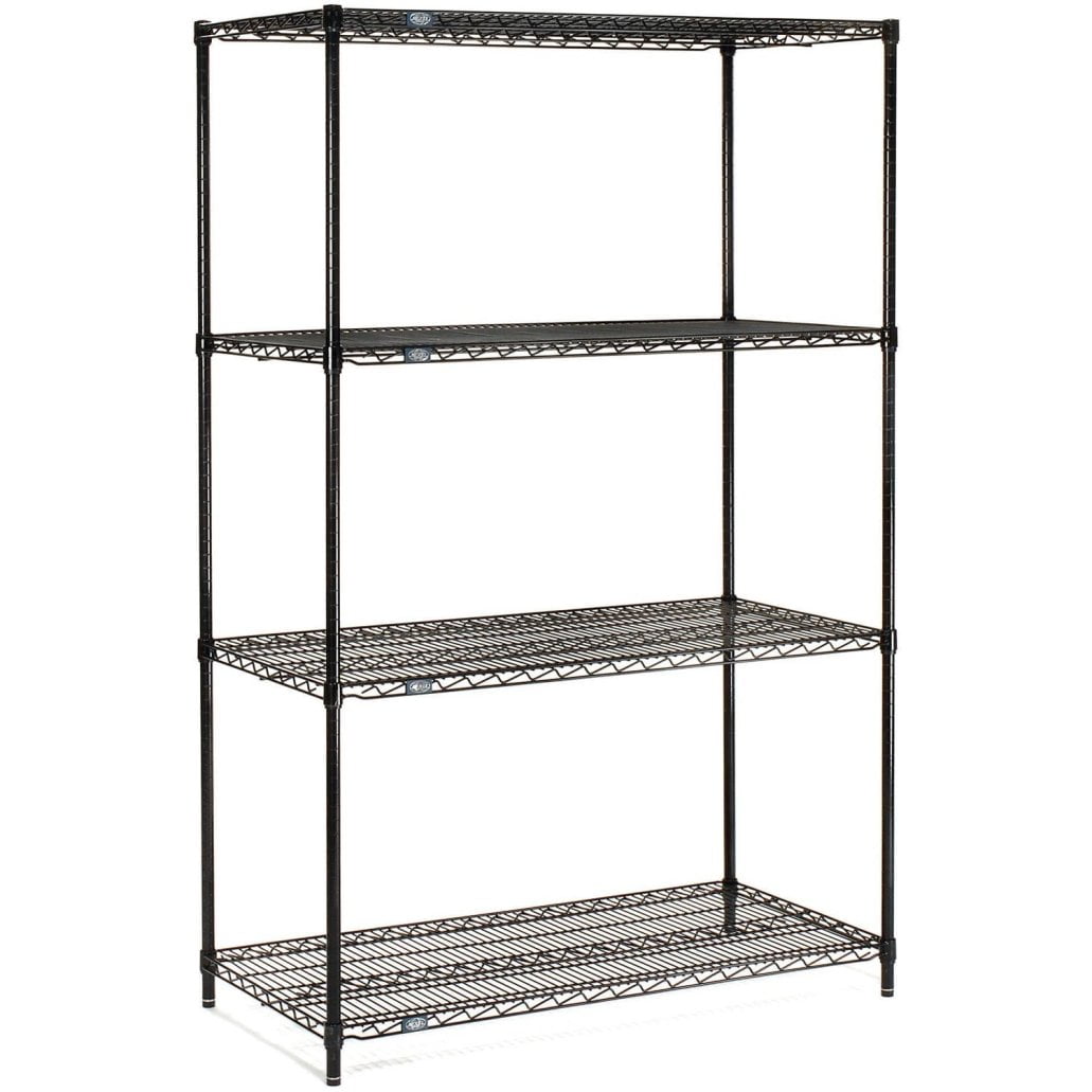 SCXP 24" x 30" x 63", 4 Tier Adjustable Wire Shelving Unit, NSF Listed ...