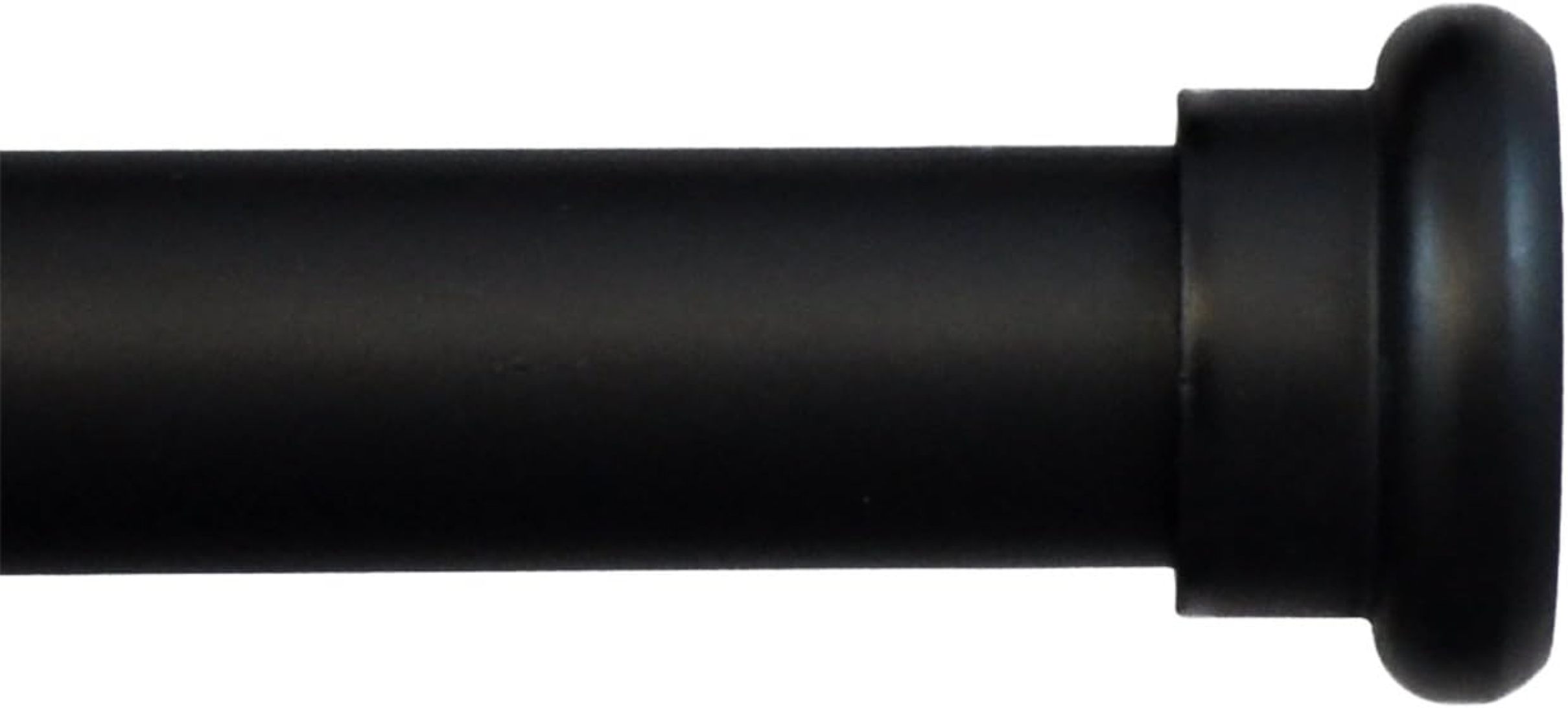 SCXP Classic Forged Iron Button Window Drapery Rod Set (Black, 84"-120 ...