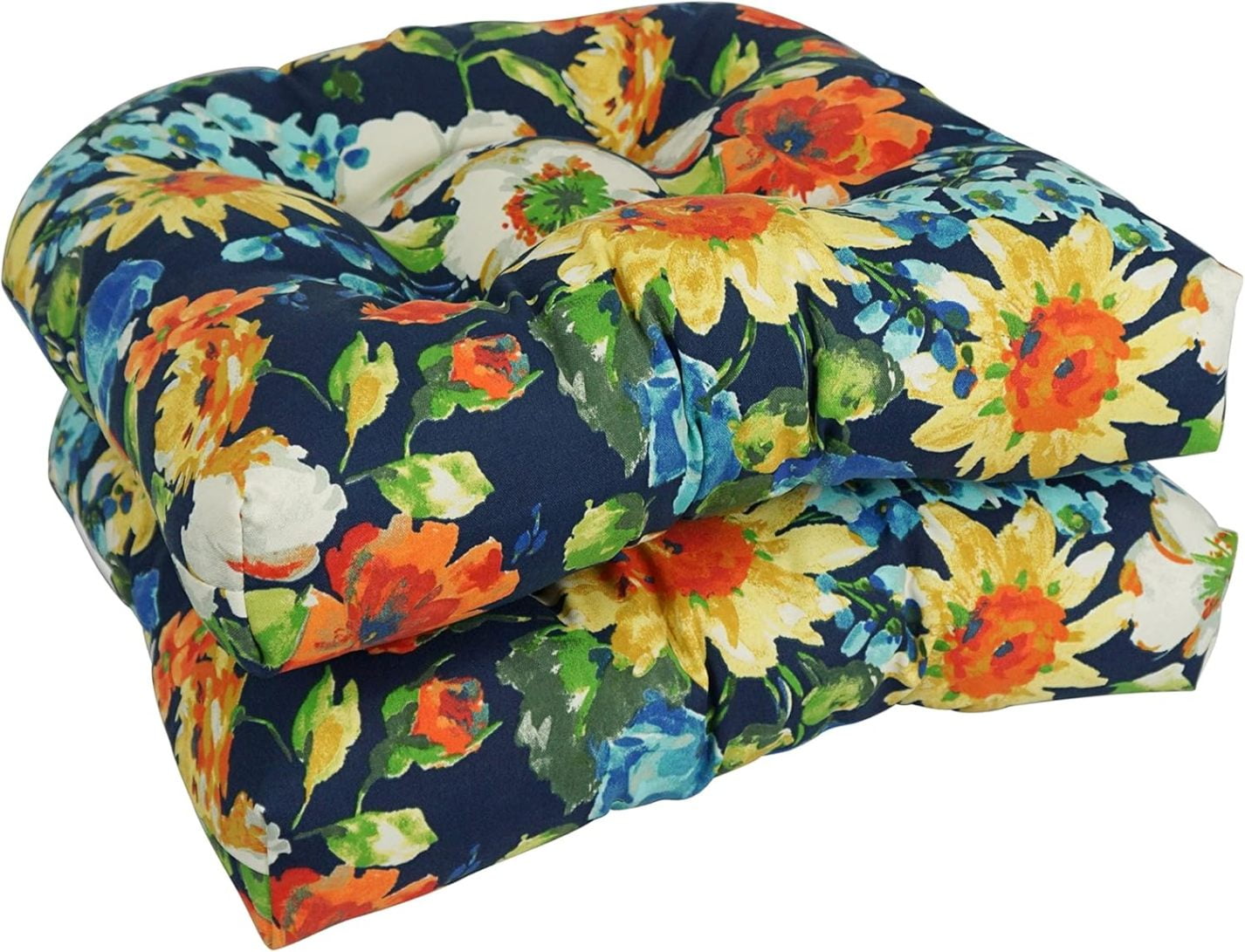 SCXP Outdoor Rounded Back Chair Cushion, 19" x 19", Alfinia Fresco Caspian 2 Count - Walmart.com
