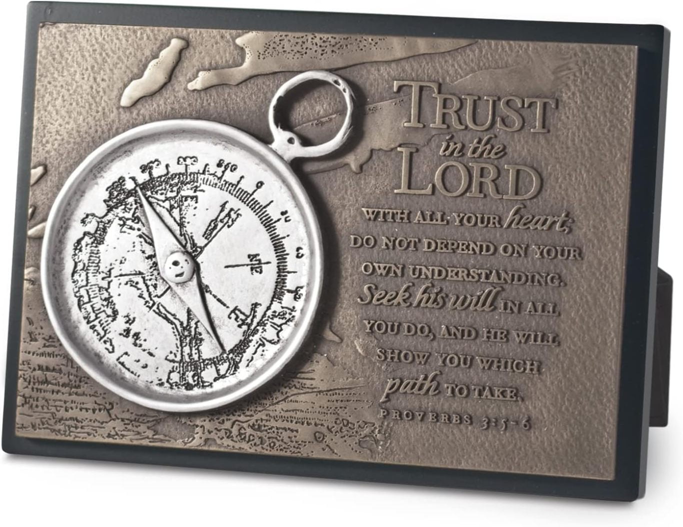 SCXP Trust Hammered Bronze Tone 6.5 x 4.5 Inch Cast Stone Sculpture ...