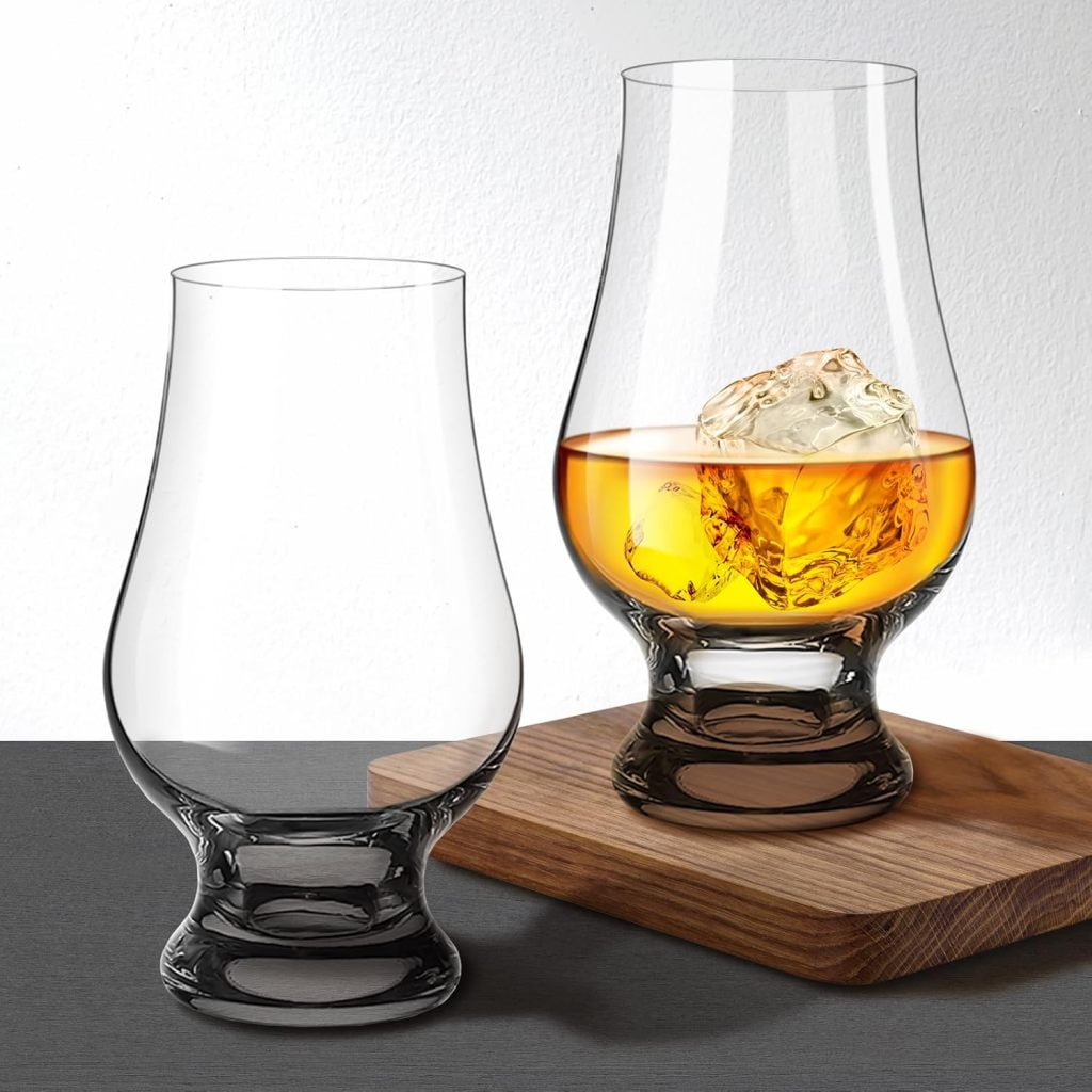 SCXP Whiskey glasses Set of 2 - Clear Shot Glasses Bar Set Snifter Glass, Tasting DOF Rocks ...