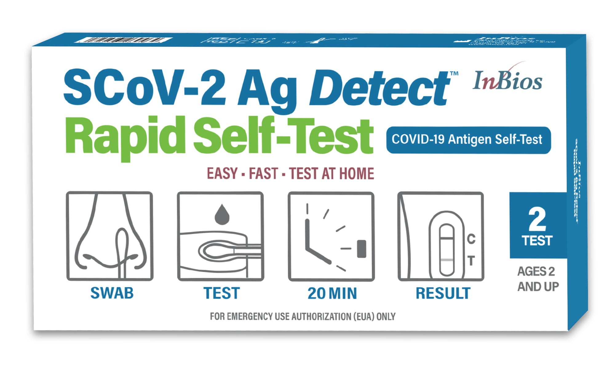 InBios SCoV-2 Ag Rapid Self-Test - Quick Home COVID-19 Test - Walmart.com