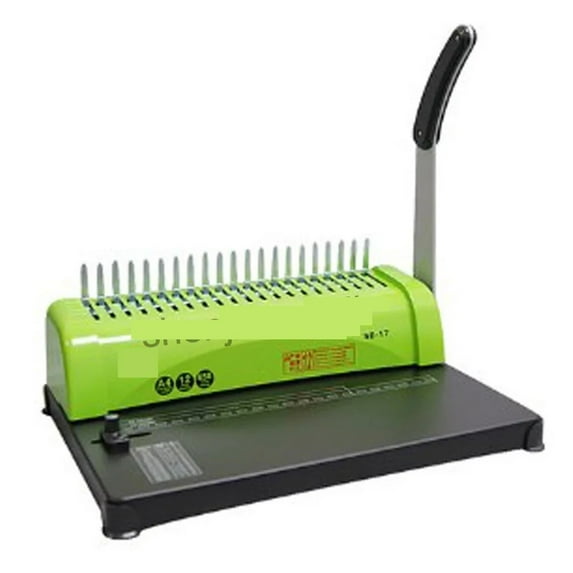 SD-17 A4 Size Rubber Ring Binding Machine Clip Bar Punching Machine Manual Binder Comb Binding ...
