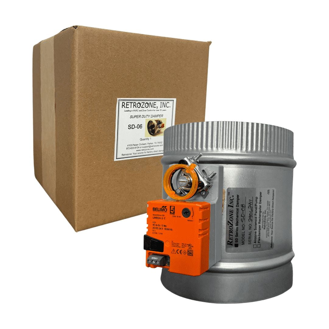 SD 8" Belimo 3 wire Motorized 24v round zone control damper -Same Day ...