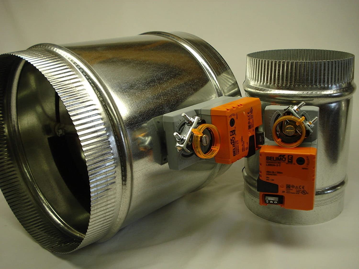 SD 8 inch Belimo 3 wire Motorized 24v round zone control damper ...