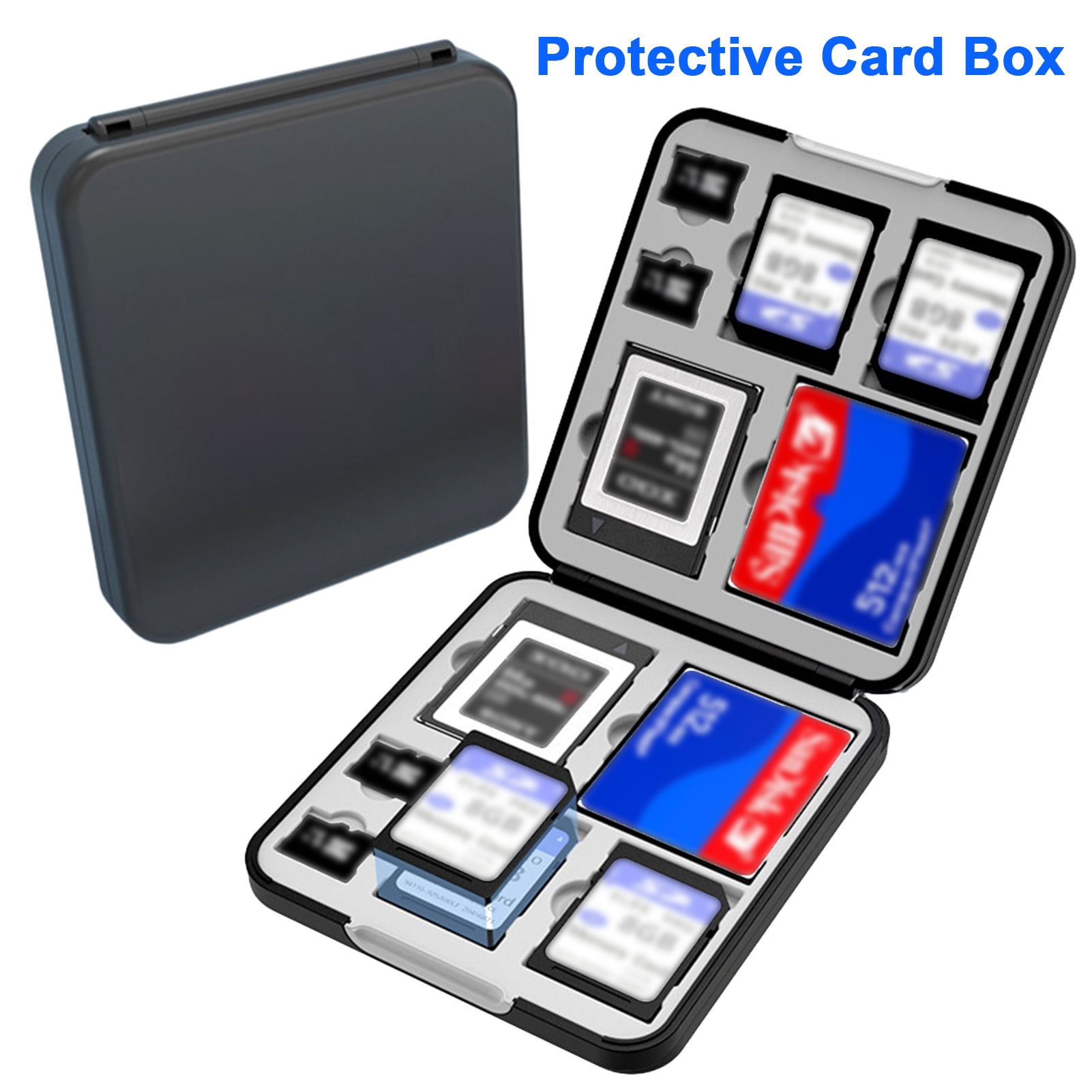 SD Card Holder Memory Card Case Hard Shell Shockproof Impact Resistant ...