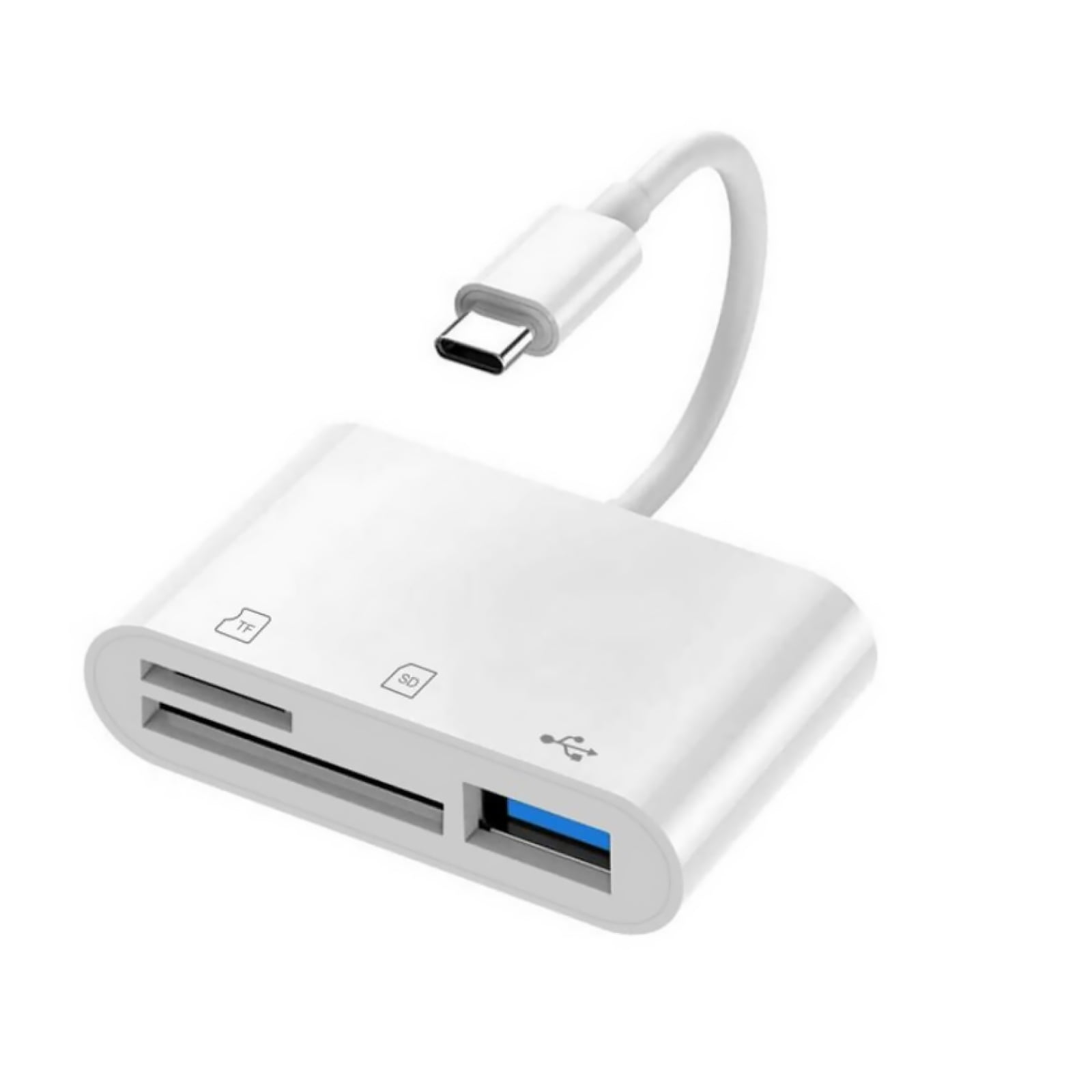 SD Card Reader 3-Port USB Type C to Card Reader Adapter for MacBook ...