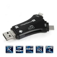 4-in-1 iFlash Drive USB External Memory Transfer Adapter, Portable ...