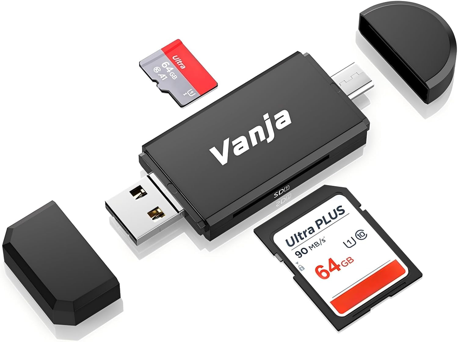 SD Card Reader, High-Speed USB Type A & Type C to Micro SD Card Adapter ...