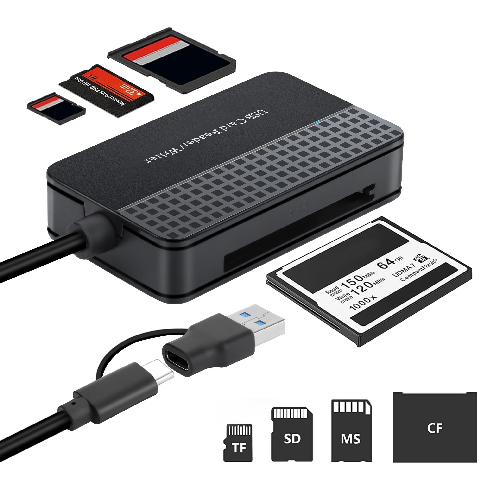 SD Card Reader USB 3.0, EEEkit Memory Card Hub Adapter 5Gbps Read 4 ...