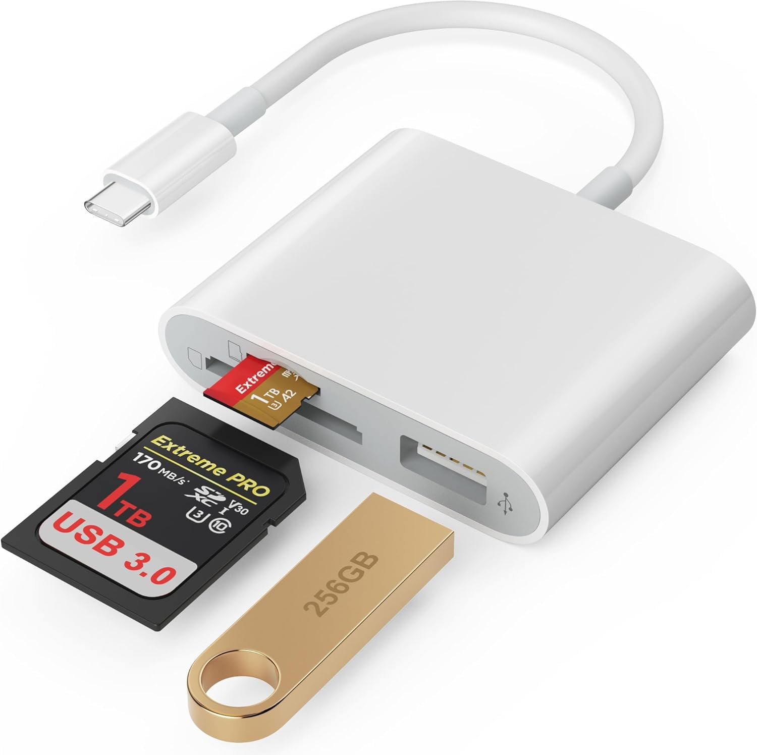 SD Card Reader, USB 3.0 Type C High Speed to SD/TF Card Adapter for ...