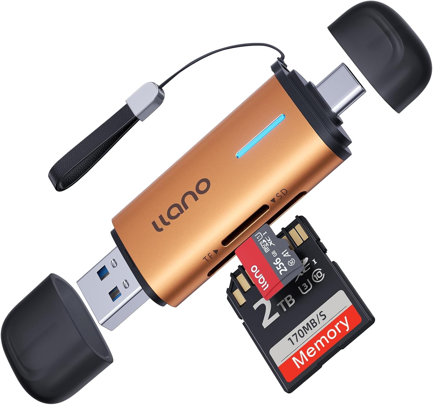 SD Card Reader USB C,Dual Slots USB 3.0 Type C to Micro SD Card Adapter ...