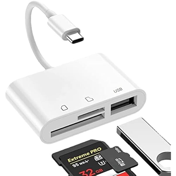 SD Card Reader, USB C Micro SD Card Reader, Memory Card Reader OTG ...