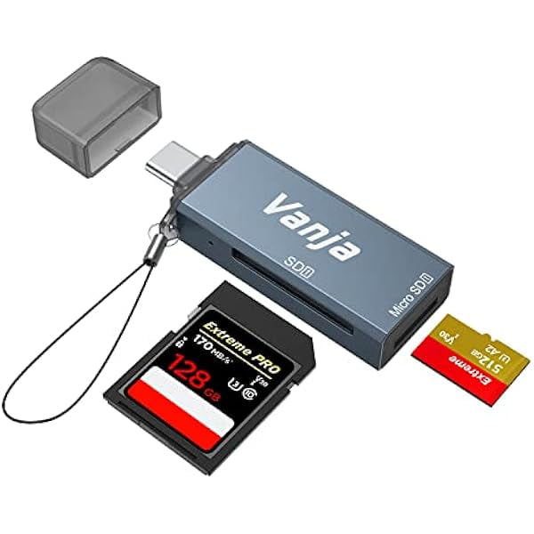SD Card Reader, Vanja USB C 3.0 to SD/Micro SD Card Reader, SD Card to ...