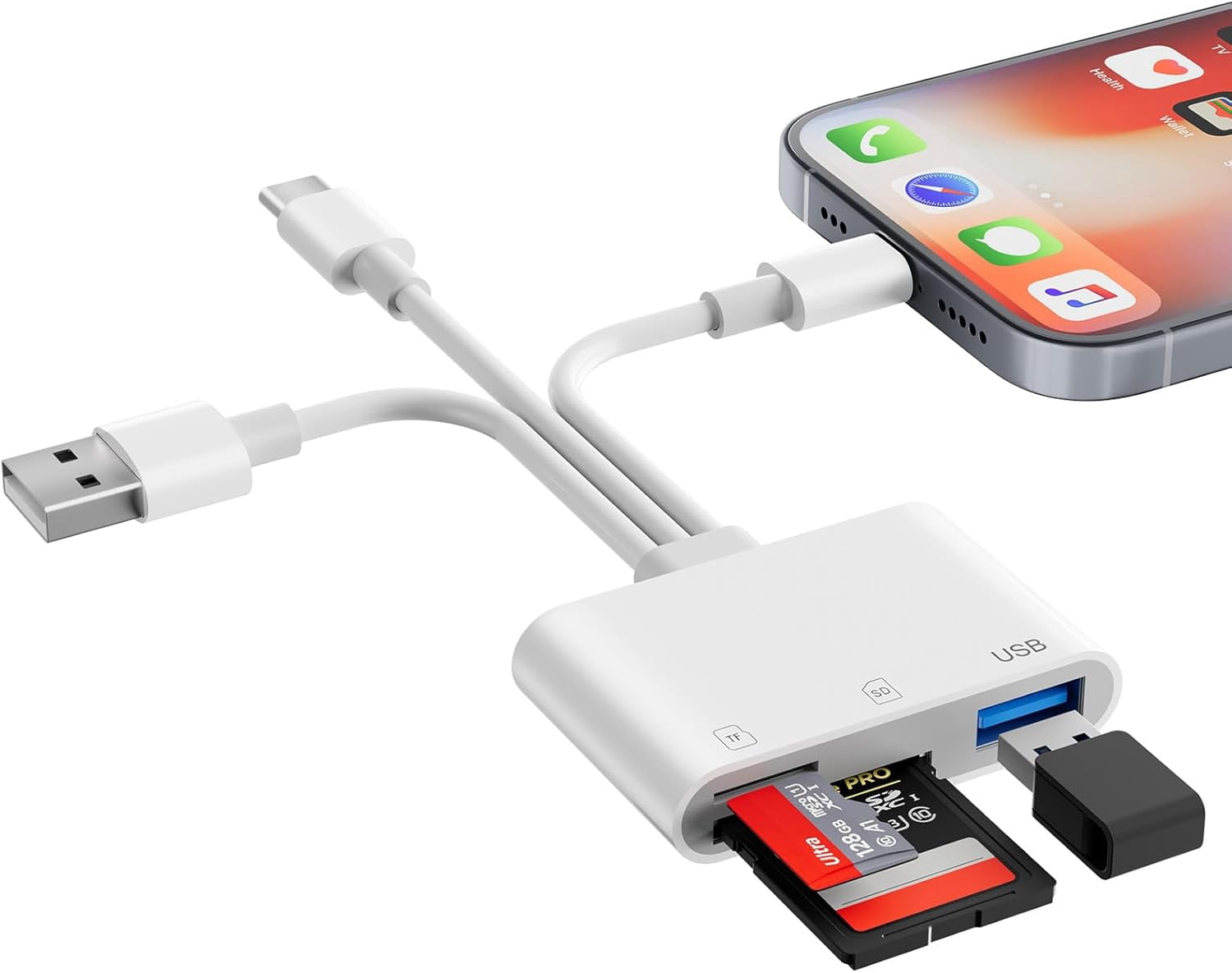 SD Card Reader for , C & & -A 3 in 1 MircoSD/SD for Digital Camera USBC ...