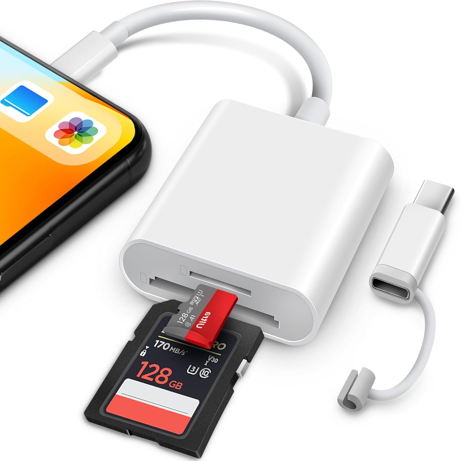 SD Card Reader for , & -C Dual Connector Memory SD Card , Support SD ...