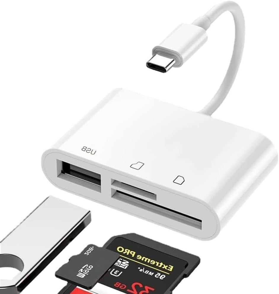 SD Card Reader for iPhone 15/iPad/Mac, USB C Dual Card Slot Memory Card ...