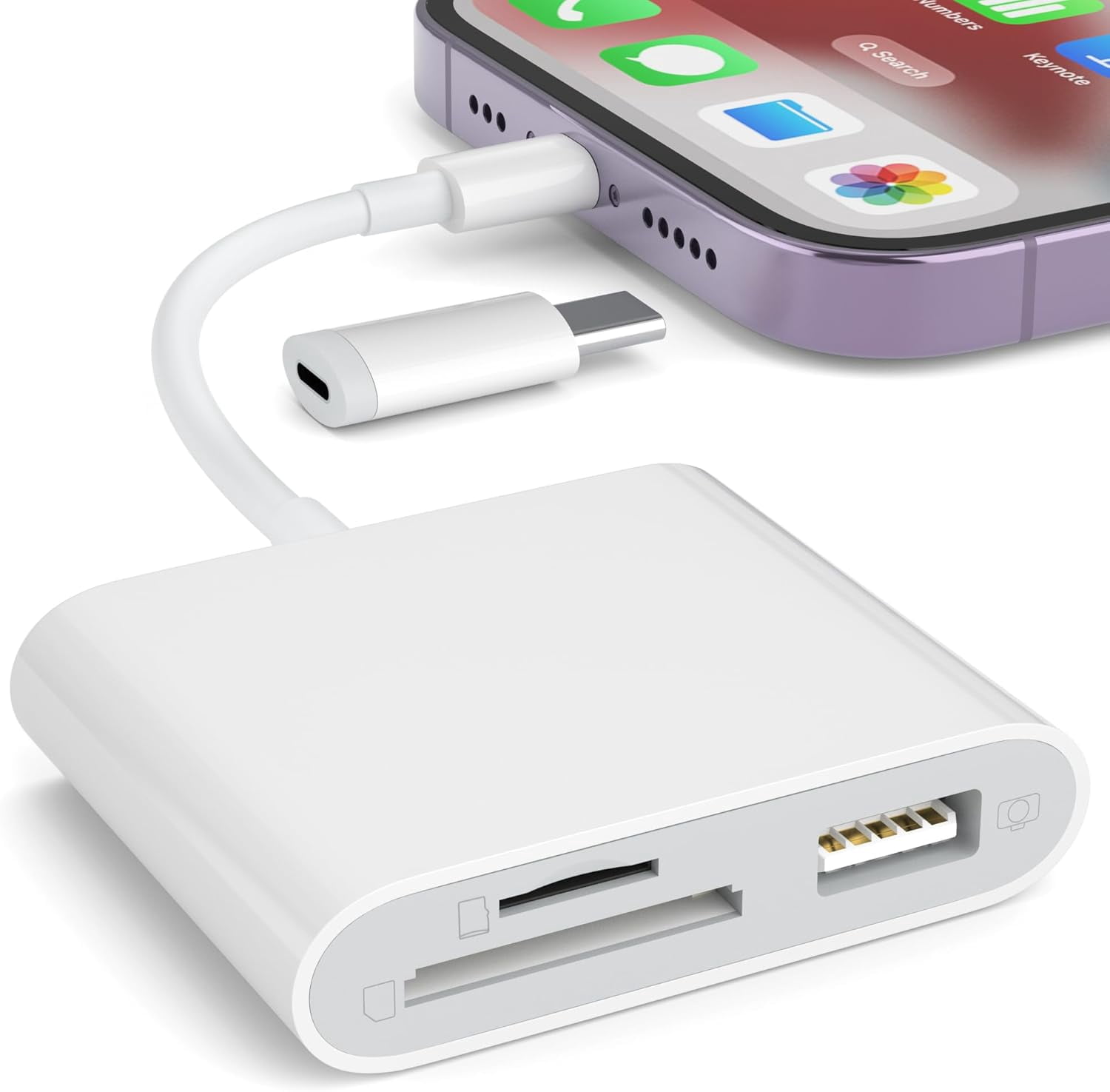 SD Card Reader for iPhone, Memory Card Reader with USB Camera Adapter ...