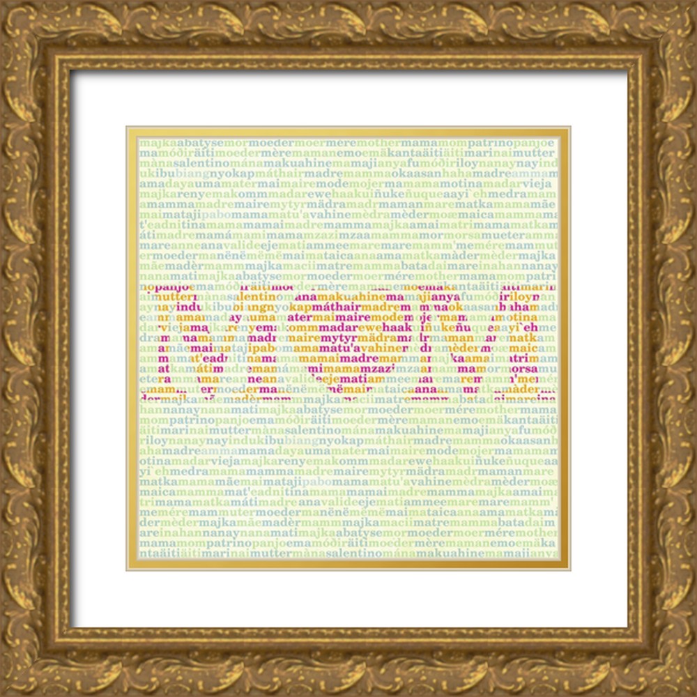 SD Graphics Studio 12x12 Gold Ornate Wood Framed with Double Matting ...