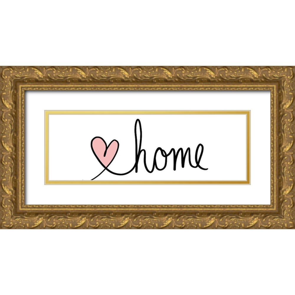 SD Graphics Studio 14x7 Gold Ornate Wood Framed with Double Matting ...