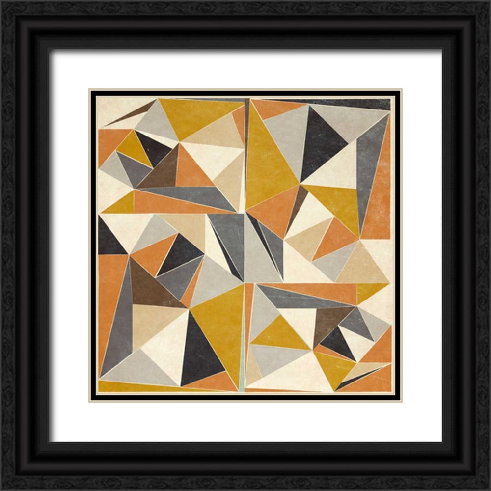 SD Graphics Studio 15x15 Black Ornate Wood Framed with Double Matting ...