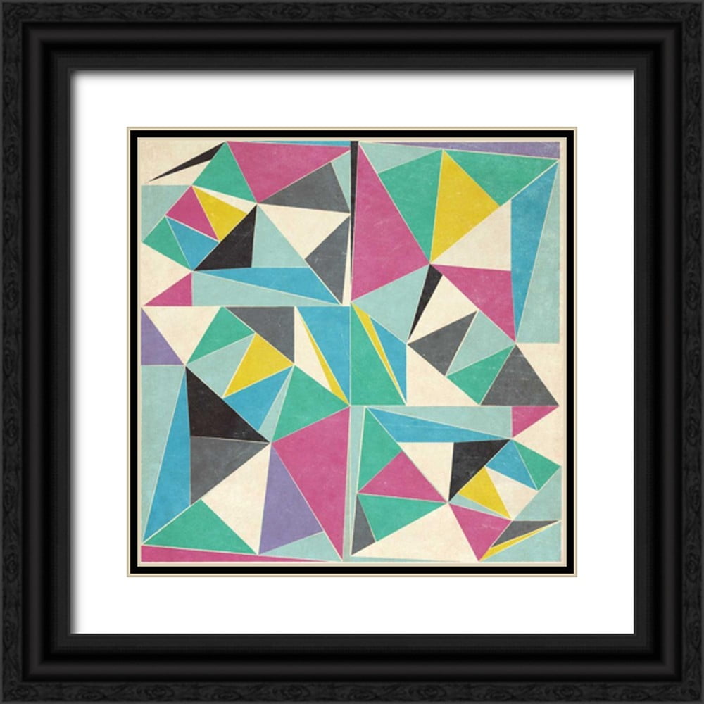 SD Graphics Studio 15x15 Black Ornate Wood Framed with Double Matting ...