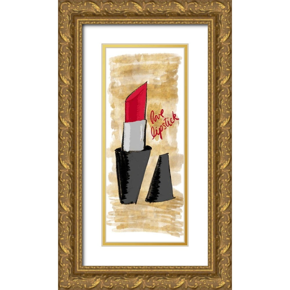 SD Graphics Studio 15x32 Gold Ornate Wood Framed with Double Matting ...