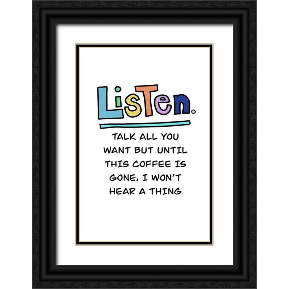 SD Graphics Studio 17x24 Black Ornate Wood Framed with Double Matting ...