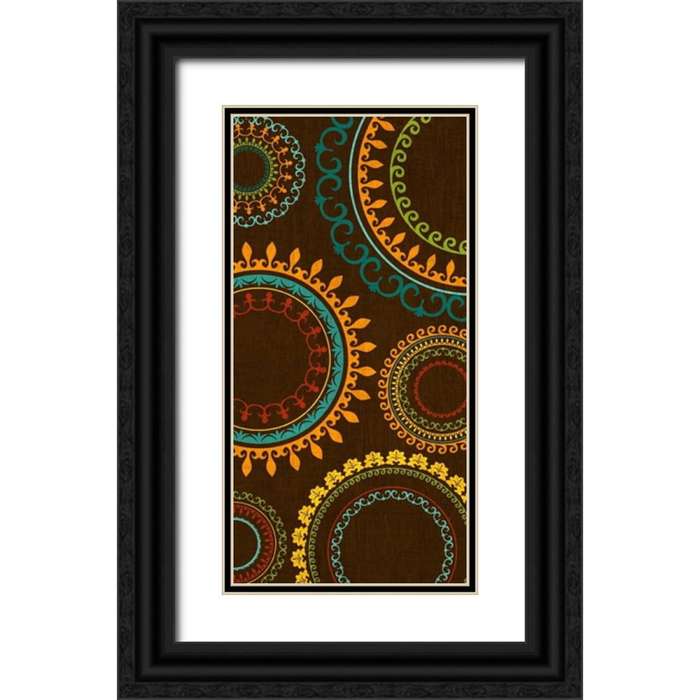 SD Graphics Studio 18x32 Black Ornate Wood Framed with Double Matting ...