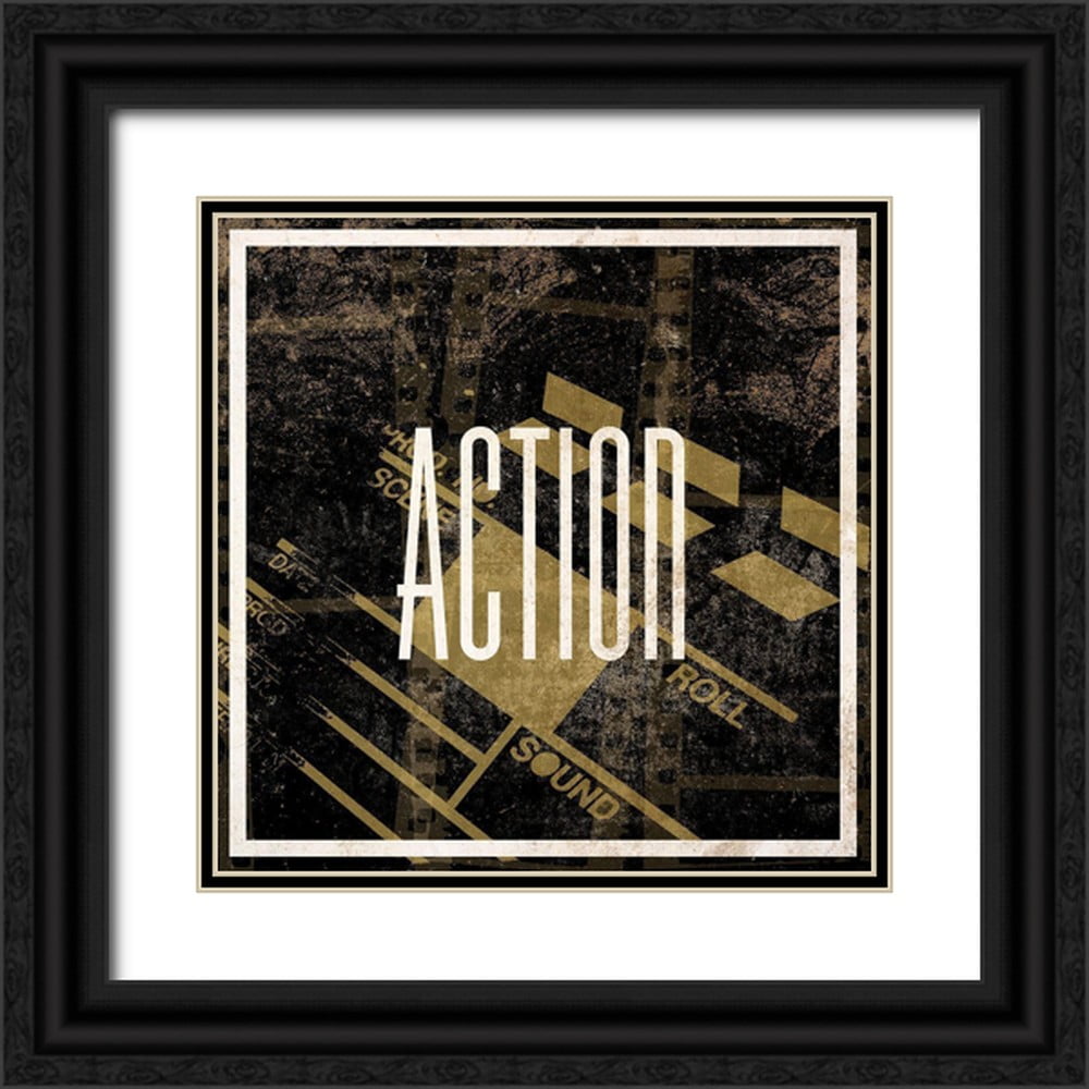 SD Graphics Studio 20x20 Black Ornate Wood Framed with Double Matting ...