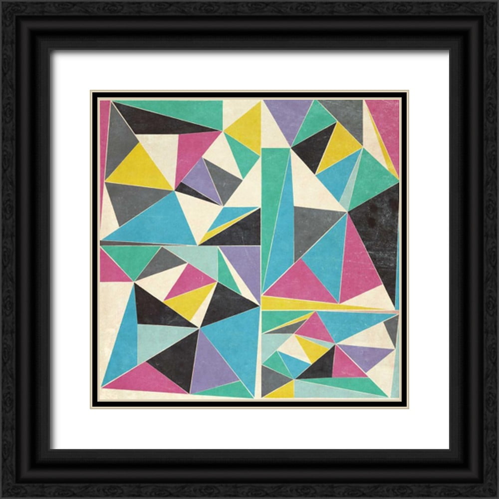 SD Graphics Studio 20x20 Black Ornate Wood Framed with Double Matting ...