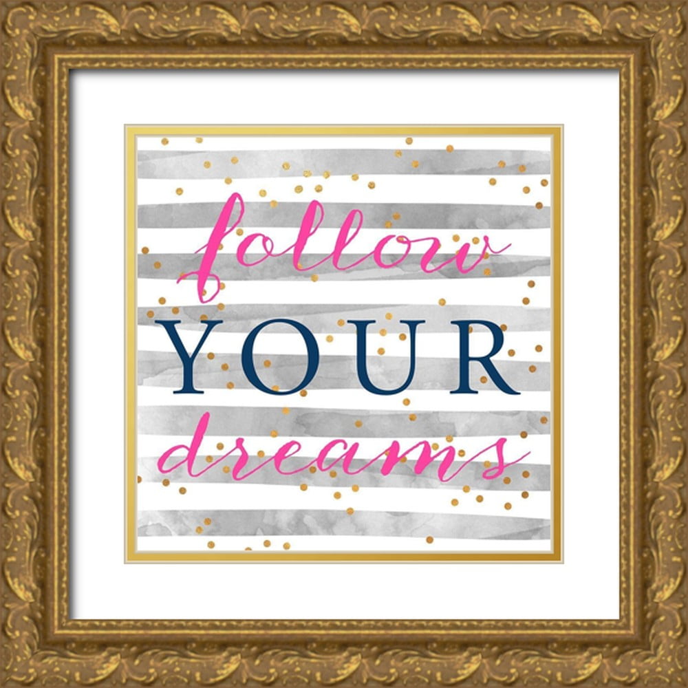 SD Graphics Studio 20x20 Gold Ornate Wood Framed with Double Matting ...